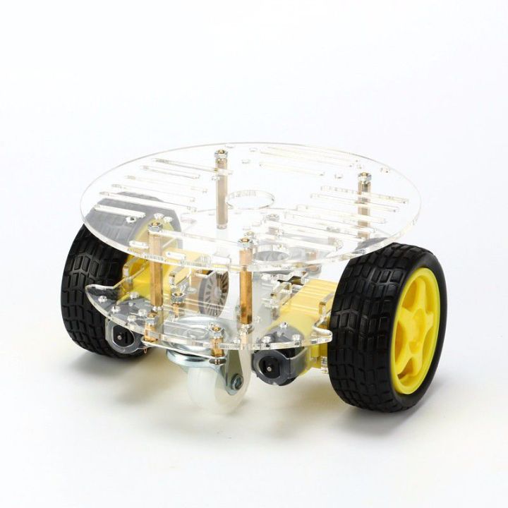 2-Wheel Round Double Deck Smart Car Chassis Kit | Daraz.lk