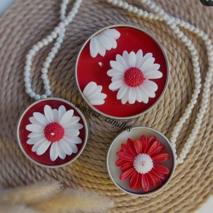 Silver Tin Scented Candles In Rose & Jasmine Fragrance / Scented Tin ...