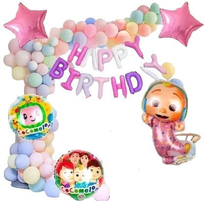 Cocomelon Birthday Balloons Deco Set - Pastel Balloons | Daraz.lk