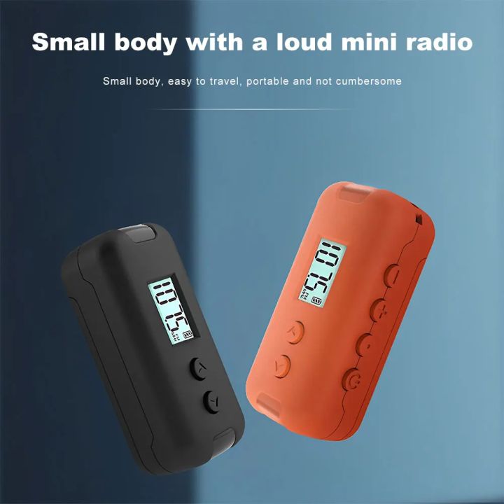 Pocket FM Radio Portable Mini DSP Radio 50-108MHz with LCD Display 3 ...