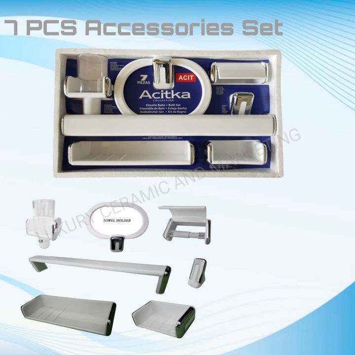 BATHROOM ACCESSORY SET 7PCS ACITKA | Daraz.lk