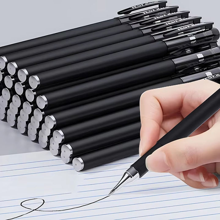 Gel Pens Set 0.5mm Large Capacity Signature Kit Antibacterial Pen Black ...