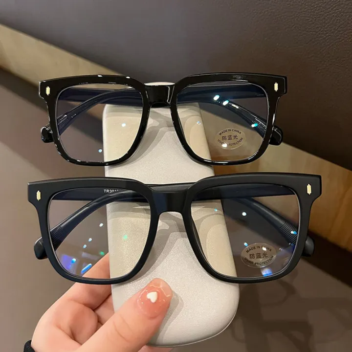 Oversized Transparent Glasses Frame Unisex Anti Blue Light Blocking ...