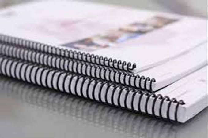 Pages Register Notebook A4 Clean Single Line Pages Spiral Register ...