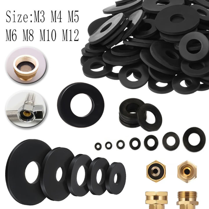 Insulation Flat Washers M3 M4 M5 M6 M8 M10 M12 Black Plastic Sealing ...