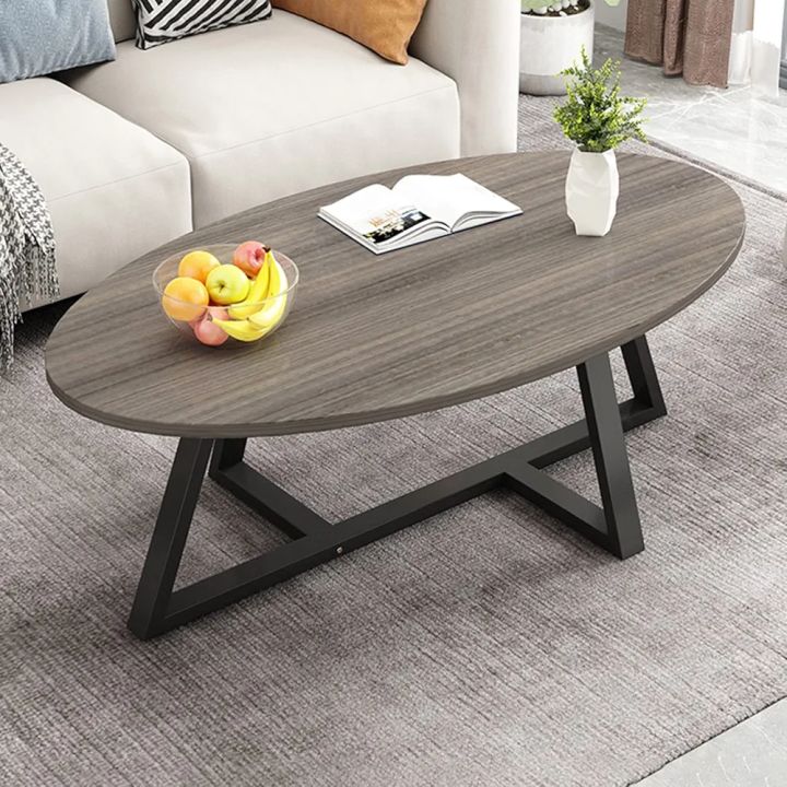 Modern Oval Coffee Table for Living Room – Stylish Small Space Coffee ...