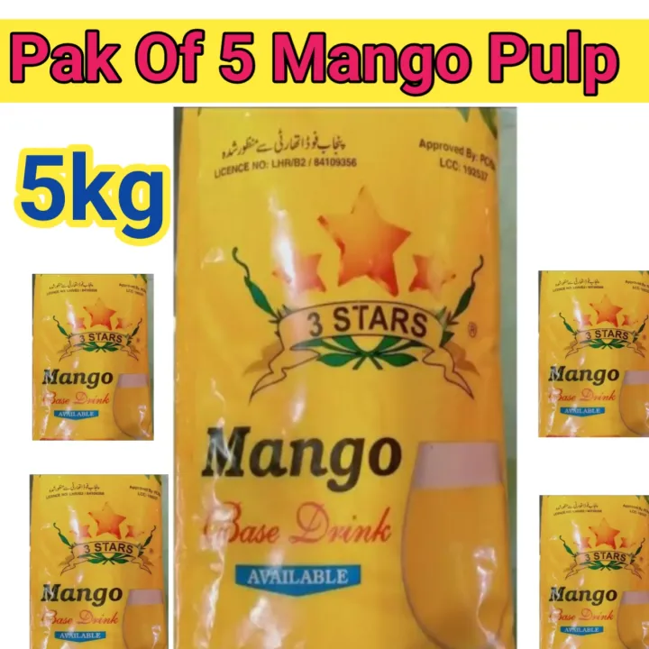 Mango Pulp Drink Premix – Pack of 5 (1kg x 5 = 5kg) | Liquid Mango ...