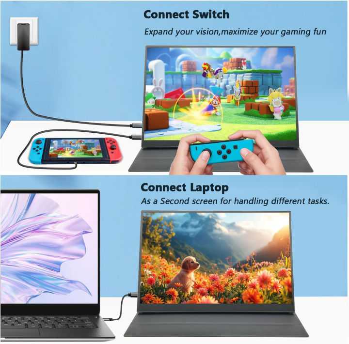 13.3 Inch Portable Screen Extend Secondary Monitor for Switch PS4/5 ...
