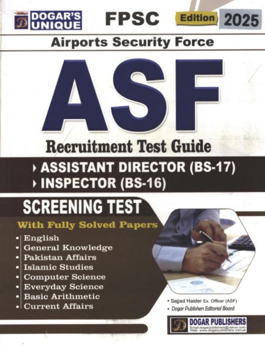 Airport Security Force ASF Assistant Director and Inspector Recruitment ...