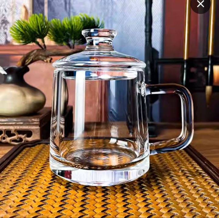 Large Coffee Mug,with glass lid cappuccinos Cup, Big Milk Cup, Green ...