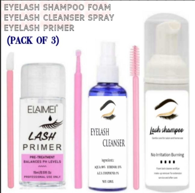 Eyelash Cleaning Kit Professional Eyelash Extension Shampoo Foaming ...