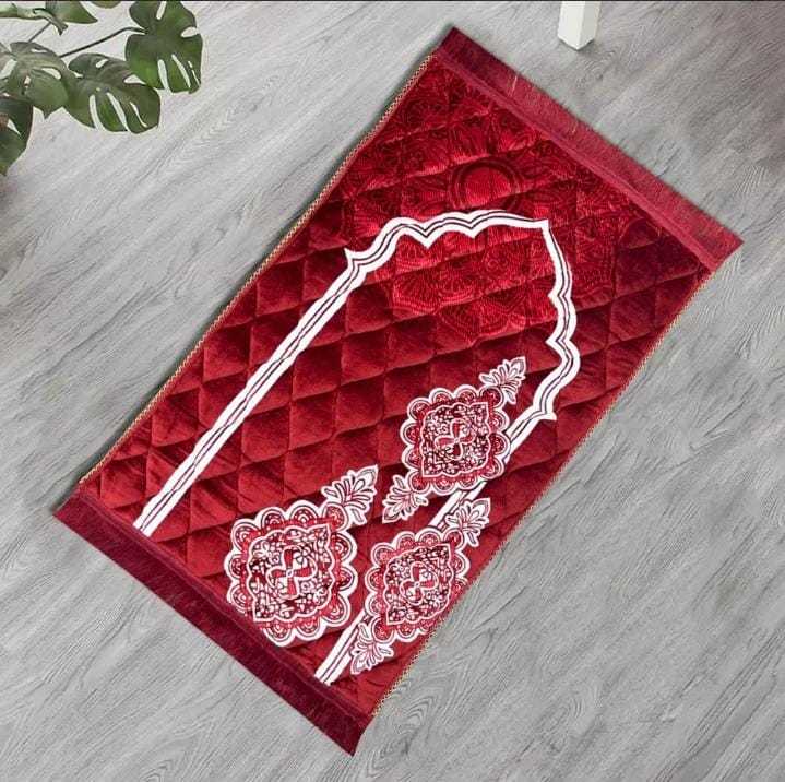 Plush Velvet Jai Namaz quilted Prayer Mats Premium Orthopedic Foam ...
