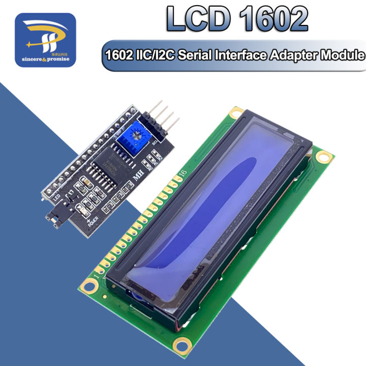 1602 16x2 HD44780 for Arduino Character 5V LCD Blue Screen 1602A IIC ...