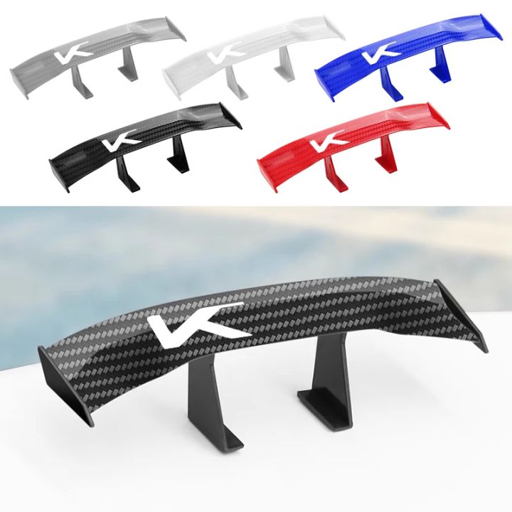 1pcs Carbon Fiber Car Mini Racing Rear Small Wing Spoiler For KIA ...