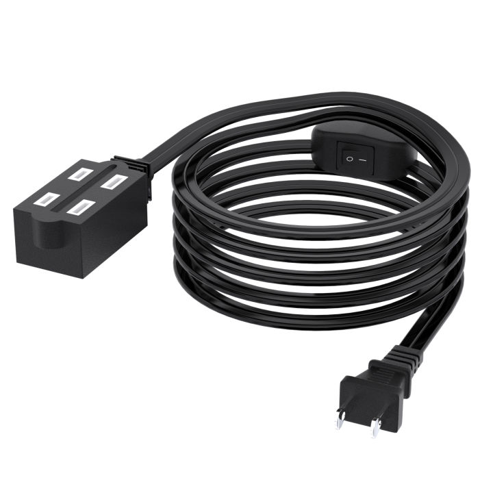 10FT Outdoor Extension Cord Heavy Duty Power Cable with On/Off Switch ...