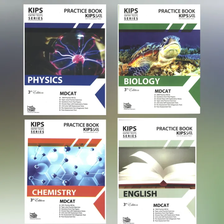 Set of 4 Kips MDCAT Practice book 2025 Edition / Kips MDCAT books 2025 / Kips MDCAT Practice ...