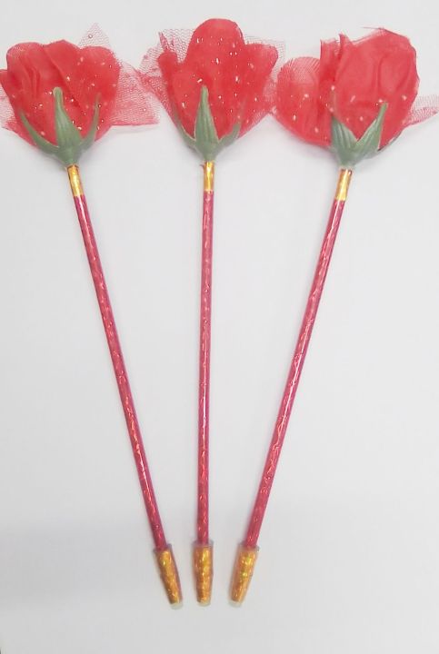 Fancy Artificial Rose Flower Blue Ball Pen // Nikkah pen // Girls Fancy ...