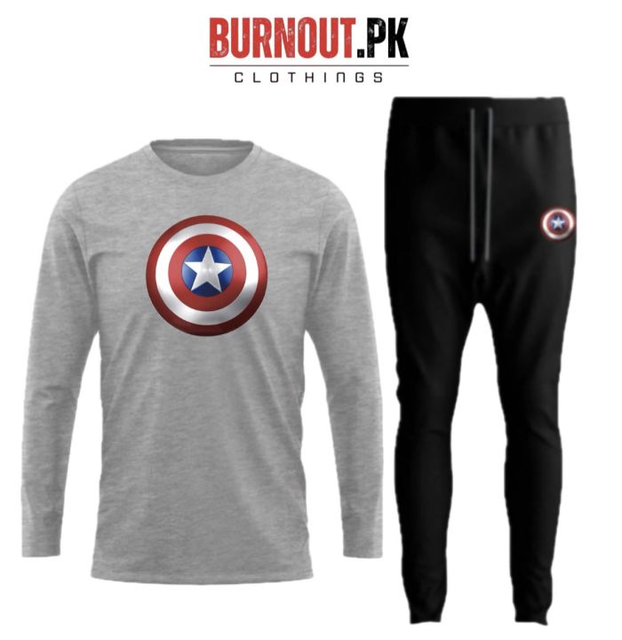 BURNOUT.PK NEW TRENDY SUMMER COLLECTION CAPTAIN AMERICA FULL SLEEVE ...