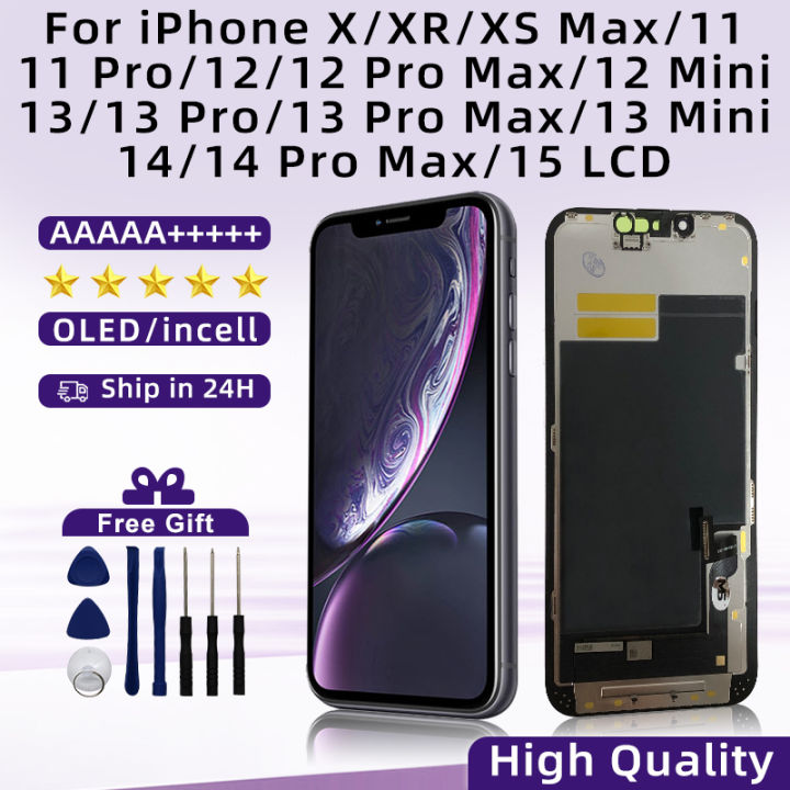 AAA OLED For iPhone X XR XS MAX Display 11 11 Pro 12Pro 12 LCD Screen ...