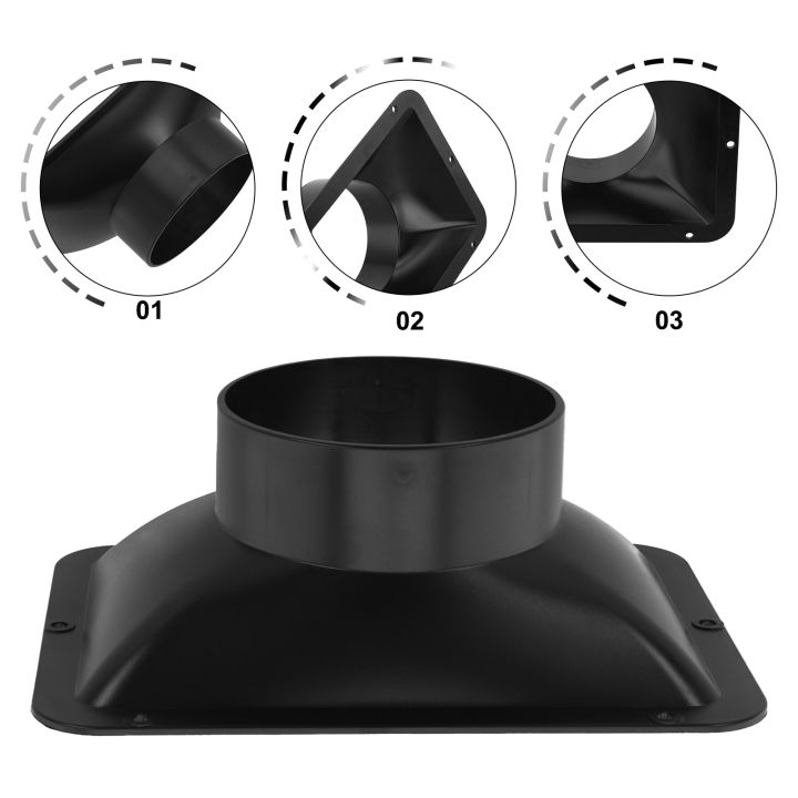 Long Duct Fan Hose Adapter Wall Flange Vent Connector Kitchen Hood ...