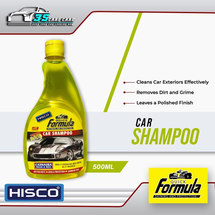 FORMULA Car Shampoo Carnauba Wash & Wax 500ml – High Foam | pH Balanced ...
