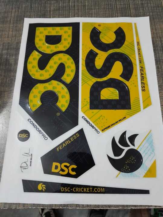 2025 Edition DSC 3D Embossed Cricket Bat Stickers | New Version 2025 ...