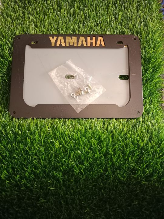 universal premium quality Yamaha bike stylish number plate cover metal ...