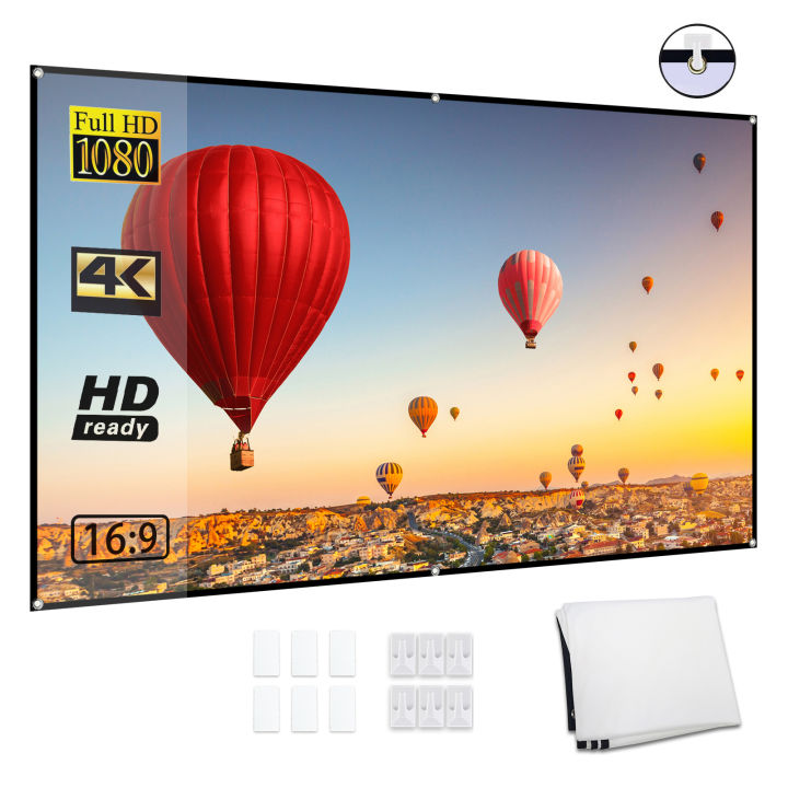 80-inch Portable HD Projector Screen 16:9 Projection Screen Foldable ...