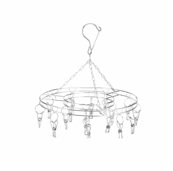 20 Clips Rectangular Shaped Stainless Steel Clothespin Hanger | Daraz ...