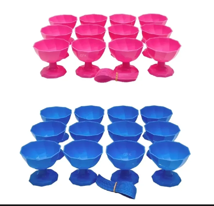 Plastic Ice Cream Cup/Ice Cream Bowls/Dessert Bowl/Fruit Bowls - Set of ...