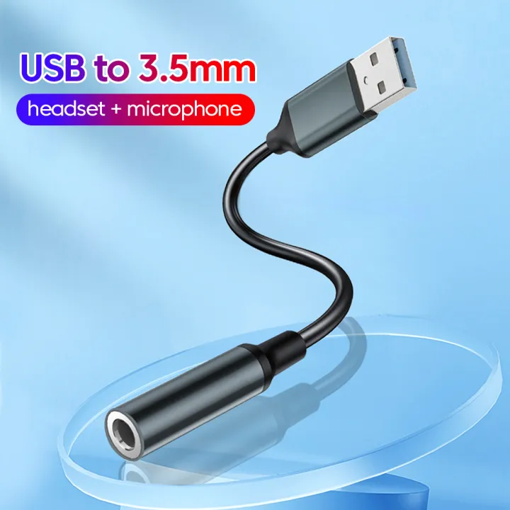 Elough USB to 3.5mm Jack AUX Cable Converter Mini Audio Splitter ...