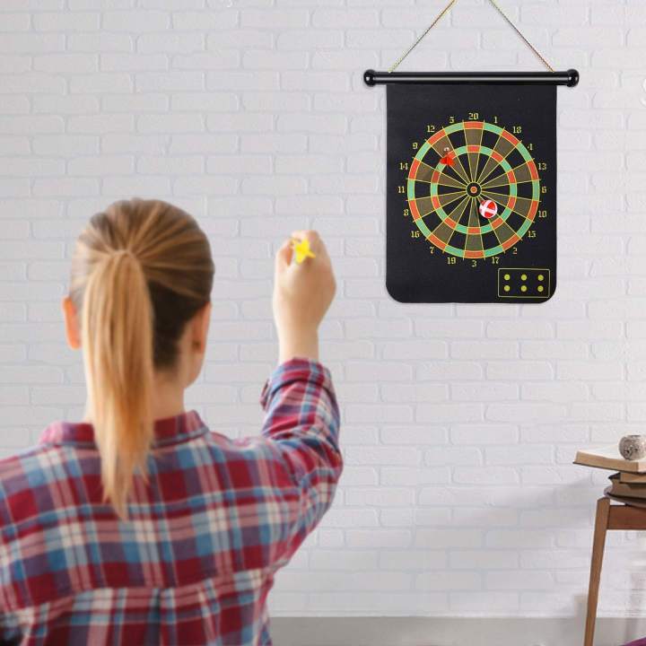 17 Pcs Magnetic Dart Boart Space Theme Double Sided Hanging Dart Board ...