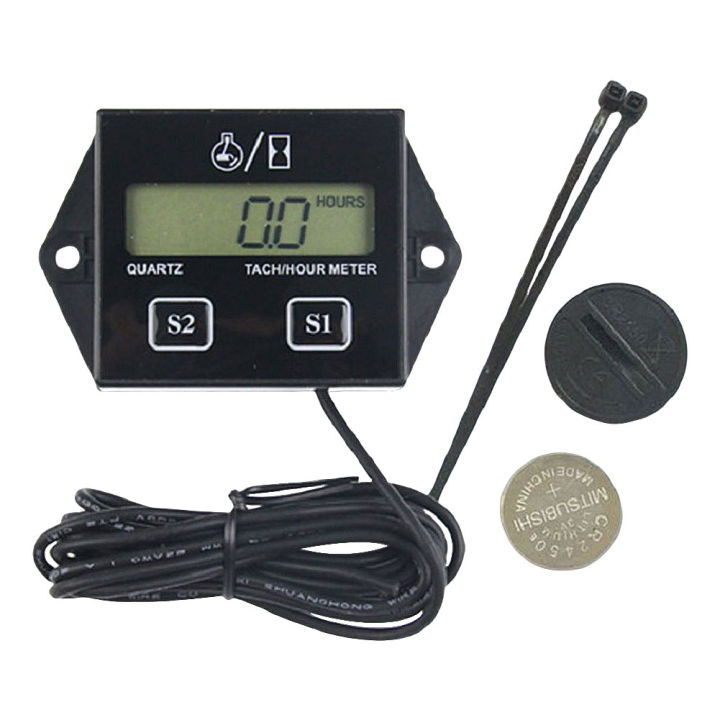 Digital Engine Tach Hour Meter Battery Operated Tachometer Gauge ...