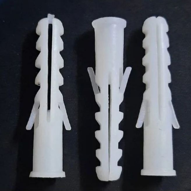 100 Pcs Pvc Wall Grip For Screw 1.5 Inch Length 6.5mm Drill For ...
