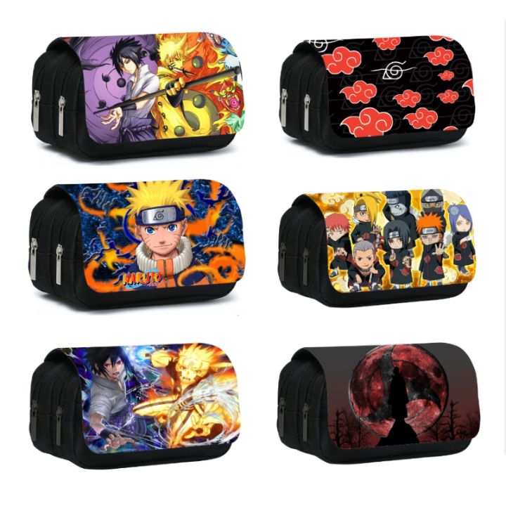 Naruto Large Capacity Pencil Case Sasuke Pen Bag Cartoon Fully Printed ...