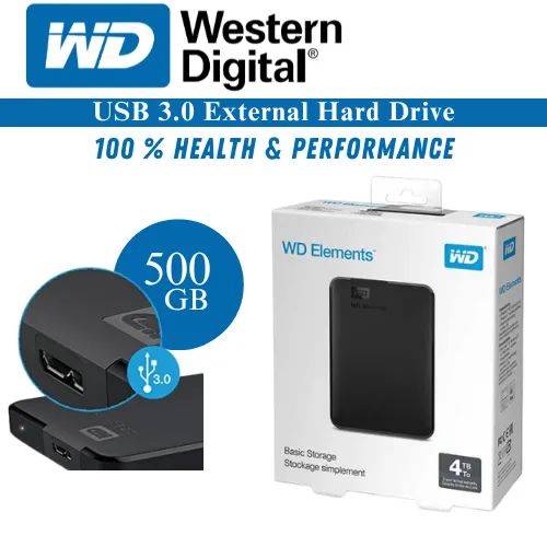 WD Element External HDD Case USB 3.0 WD Elements Portable External Hard ...