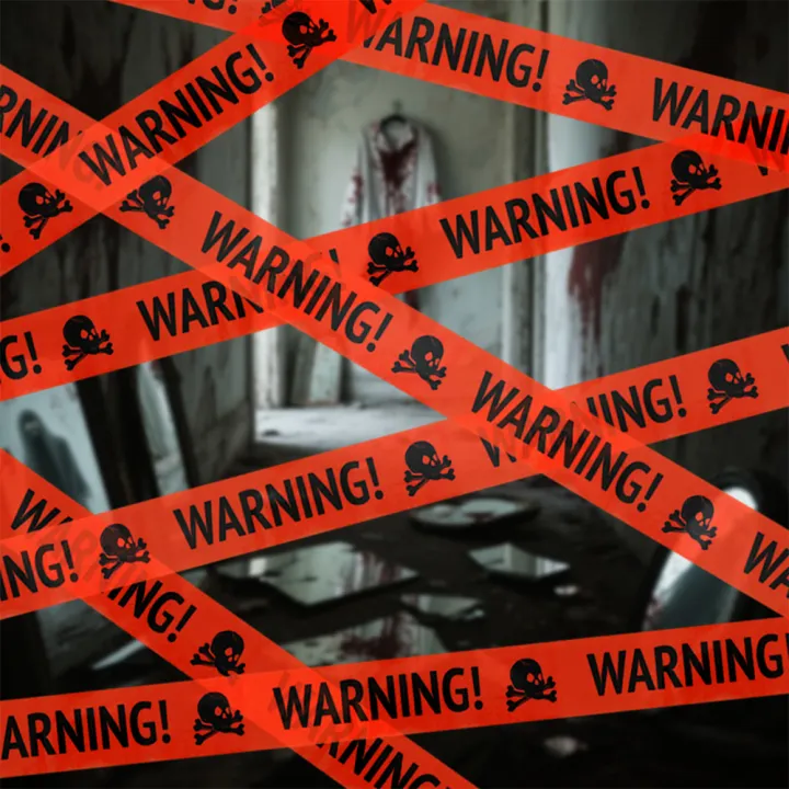 Runtowo 5M Halloween Warning Line Prop ,Happy Halloween Party ...