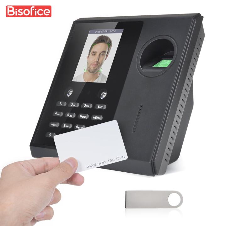 Biometric Time Clock Attendance Machine for Employees Support Fingerprint Password ID Card ...