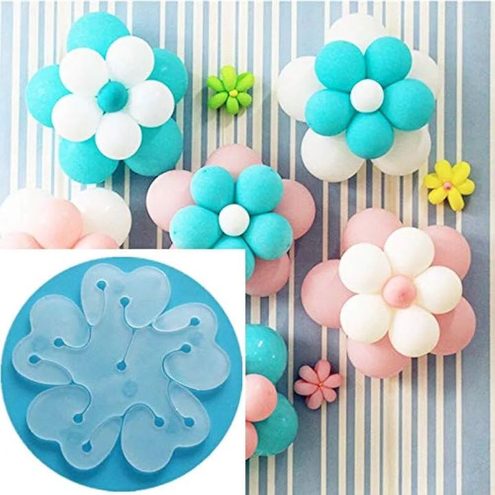 Flower clip Reusable Portable Flower Shape Balloon Clips Holder for ...
