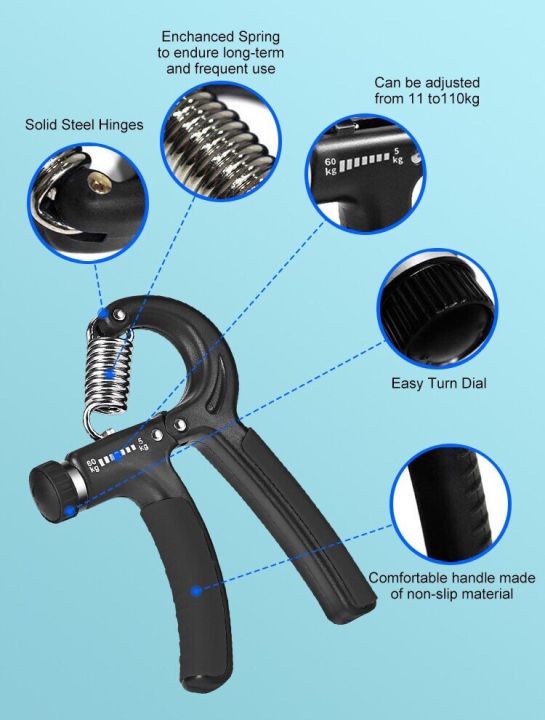 Hand Gripper Adjustable Resistance Automatic Counting | Daraz.pk