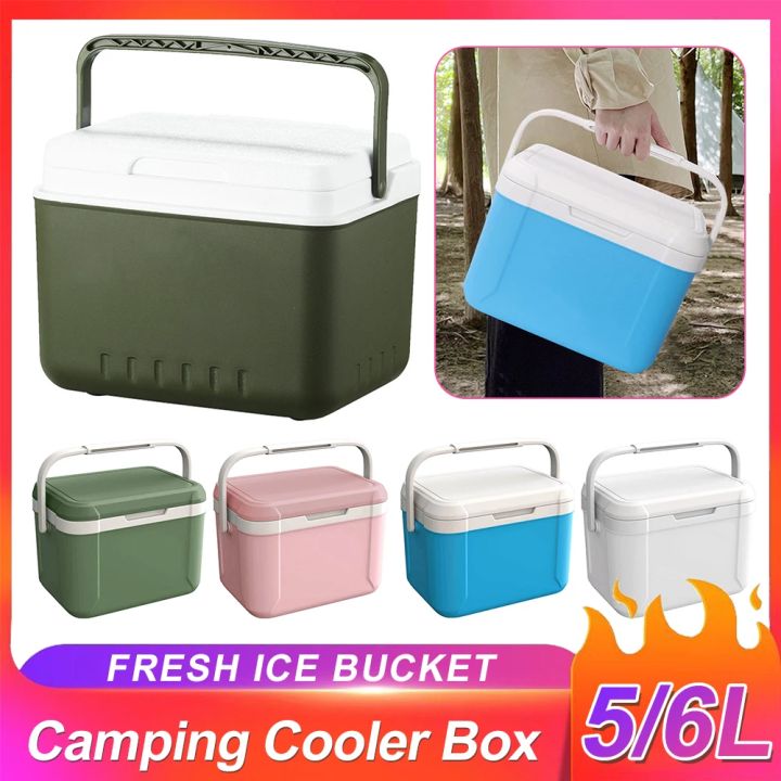 Portable 5/6L Camping Cooler Box Outdoor Cooler Fridge Keeping Fresh ...