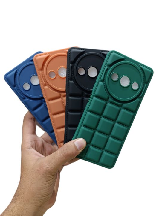 Redmi A3 Chocolate Puffer Case Soft Matte Silicone TPU Camera ...