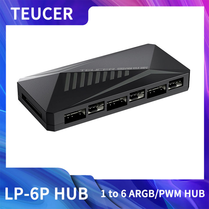 TEUCER LP-6P 5V/3Pin ARGB Fan PWM HUB 1 To 6 Multi Way Splitter AURA ... TEUCER LP-6P 5V/3Pin ARGB Fan PWM HUB 1 To 6 Multi Way Splitter AURA ...