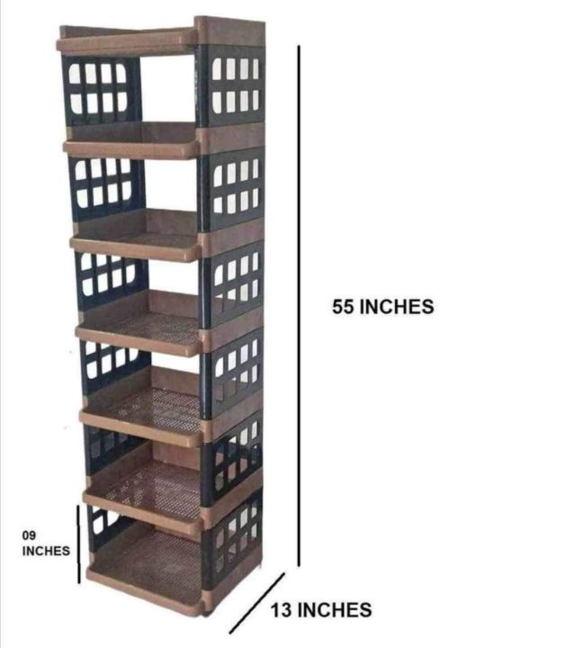 7 Layer Storage Rack, Book Shelf, Storage Rack for Home, Plastic Racks ...