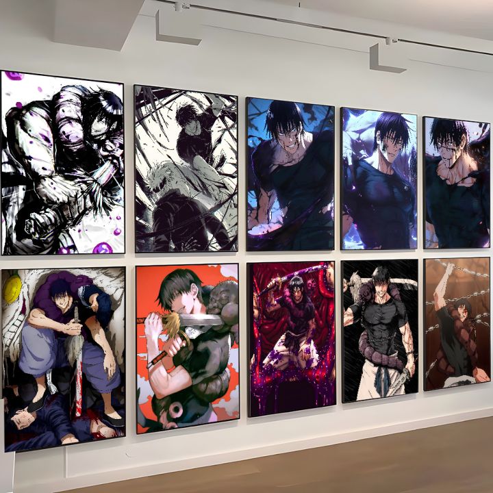 Anime Jujutsu Kaisen Toji Fushiguro Poster Self-adhesive Art Waterproof ...