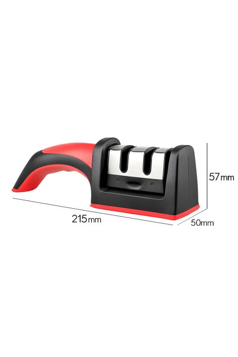 Premium 3-Stage Manual Knife Sharpener | Professional Kitchen Tool for ...