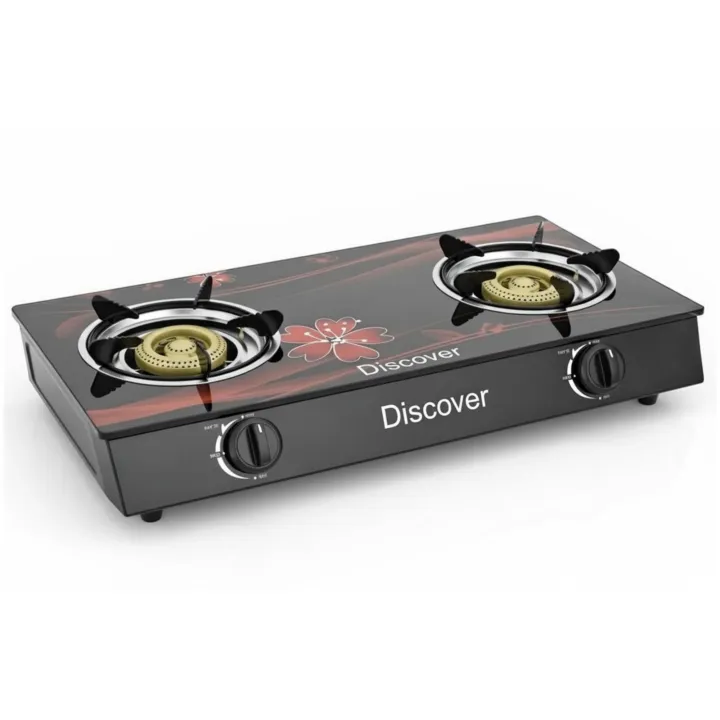 High Grade Glass Top Double Gas Cooker Cosmo Burner | Daraz.lk