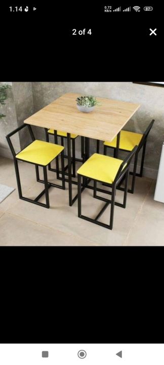 Home Kitchen Cafe Restaurant Space Saving MDF And Steel Frame Breakfast ...