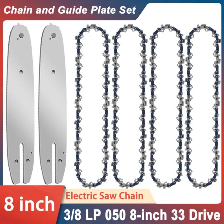 High-Performance 8 Inch Alloy Chainsaw Chain Guide Bar Kit 33 Drive ...