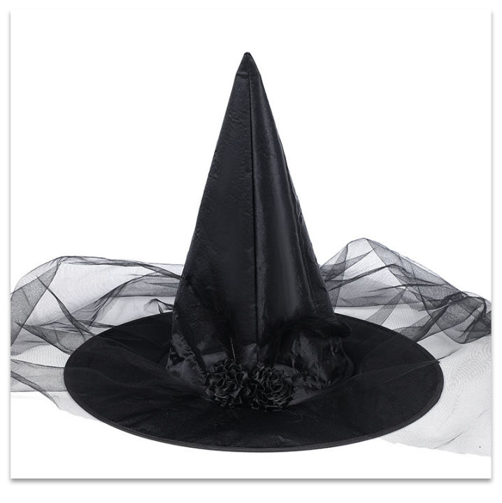 Halloween Witch Hats Adult Kids Witch Hats Masquerade Ribbon Wizard Hat ...